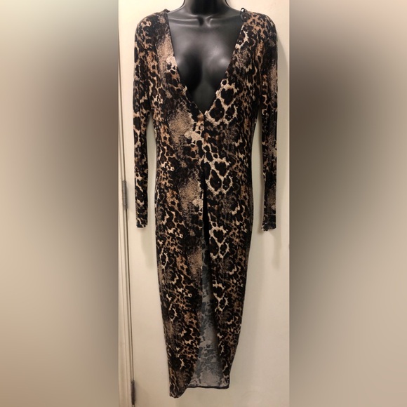 Poetry | Tops | Poetry Animal Printlong Sleeve Duster | Poshmark